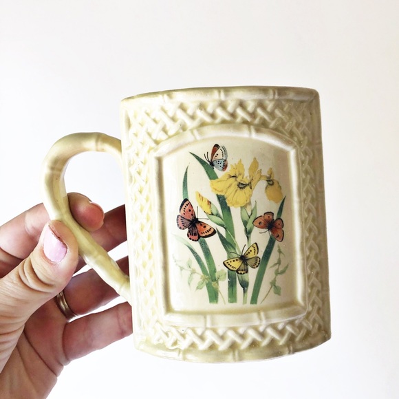 Vintage | Dining | Vintage Enesco Butterfly Garden Trellis Coffee Mug ...